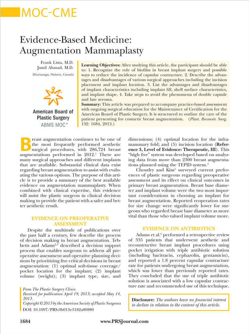 Our Latest Publication: The Definitive Article on Breast Augmentation ...